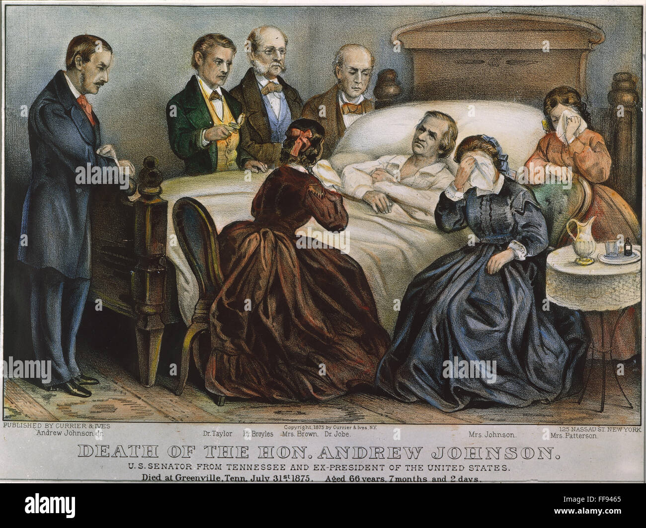 ANDREW JOHNSON: DEATHBED. /nThe death of ex-President Andrew Johnson at ...