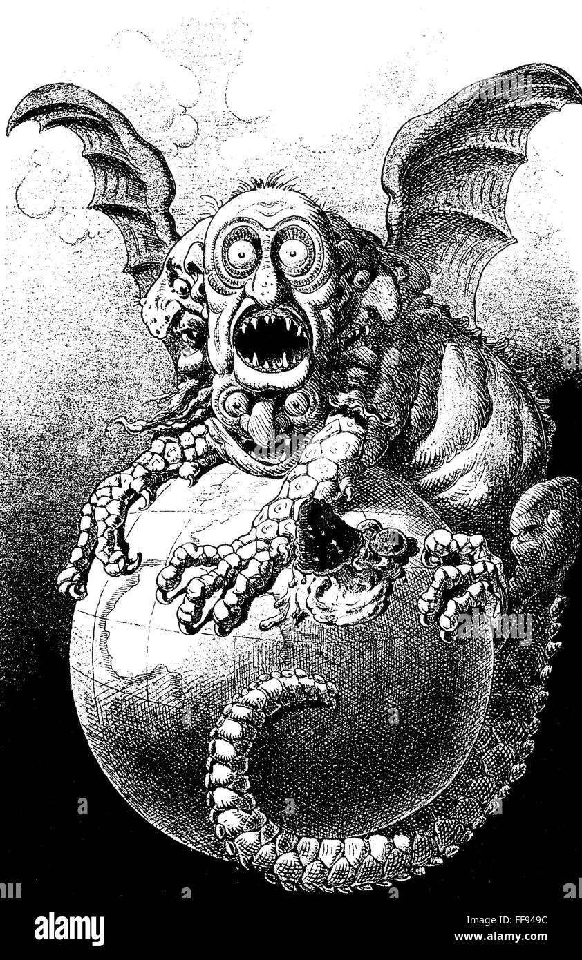 ANTI-SEMITIC CARTOON. /nAustrian anti-semitic cartoon, c1900, depicting ...