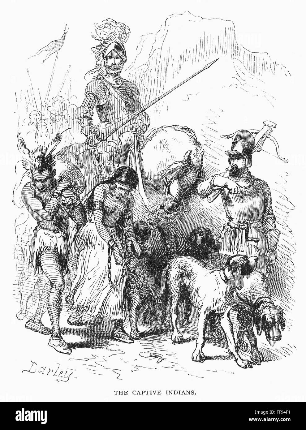 DE SOTO: NATIVE AMERICAN FAMILY, 1539. /nA family of Florida Native ...