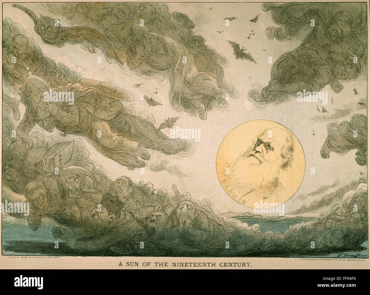 DARWIN CARTOON, 1882. /nCartoon from an American magazine of 1882 on ...