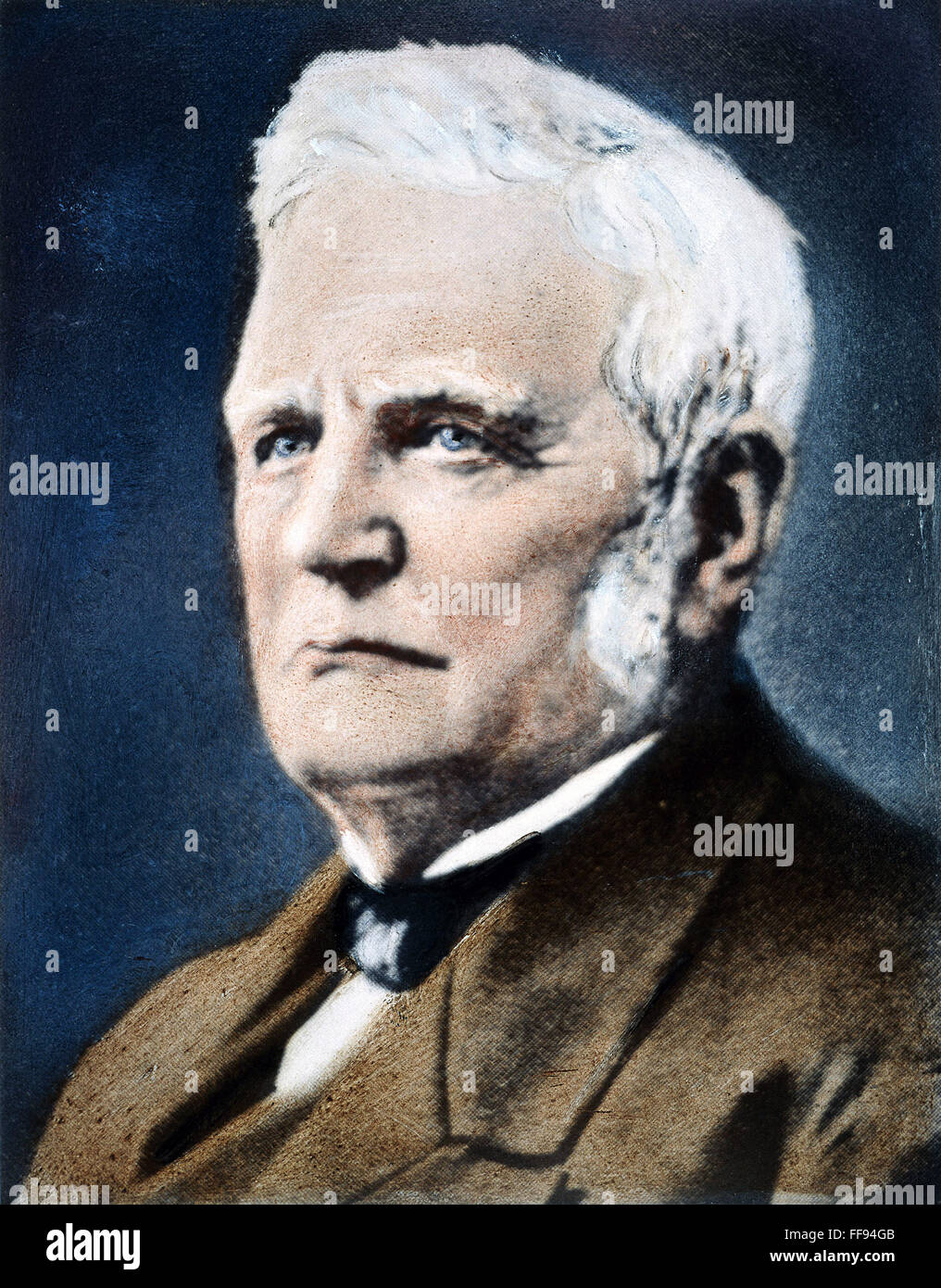 JOHN DEERE (1804-1886). /nAmerican industrialist. Oil over a photograph ...