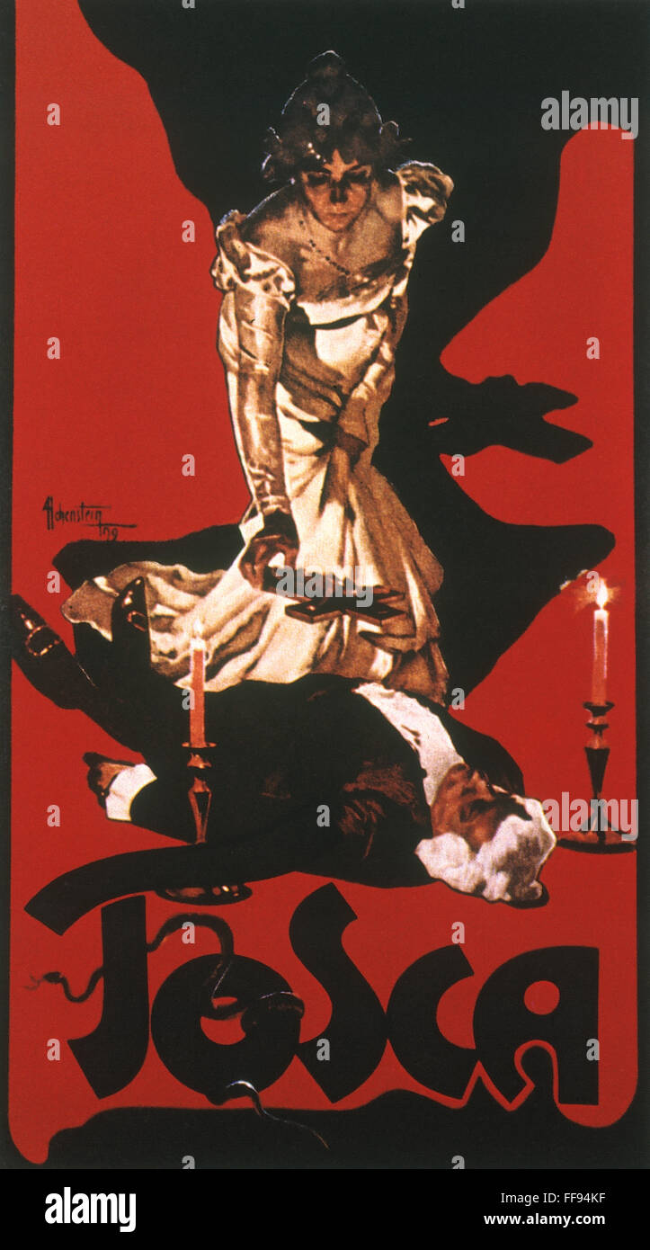 PUCCINI: TOSCA POSTER, 1900. /nPoster by Hohenstein for the first ...