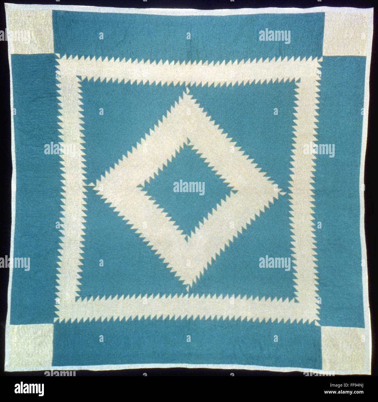 AMISH QUILT, c1910, /nwith sawtooth diamond pattern, from Lancaster ...