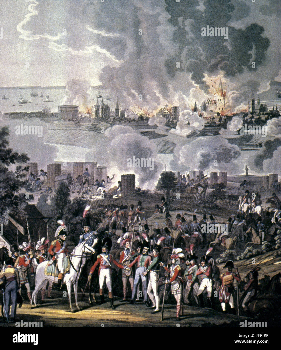 DENMARK: SEPTEMBER 1807. /nThe burning of Copenhagen, September 1807 ...