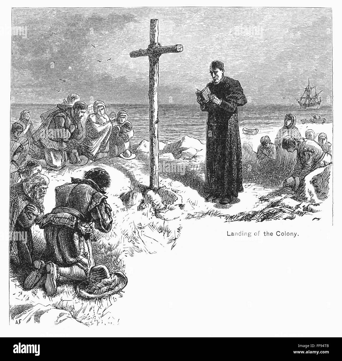 MARYLAND: FIRST MASS, 1634. /nThe landing of English colonists at ...