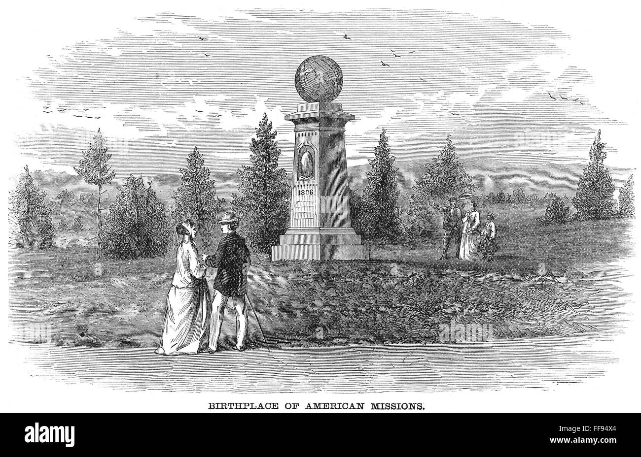 HAYSTACK MONUMENT. /n'Birthplace of American Missions.' The Haystack ...