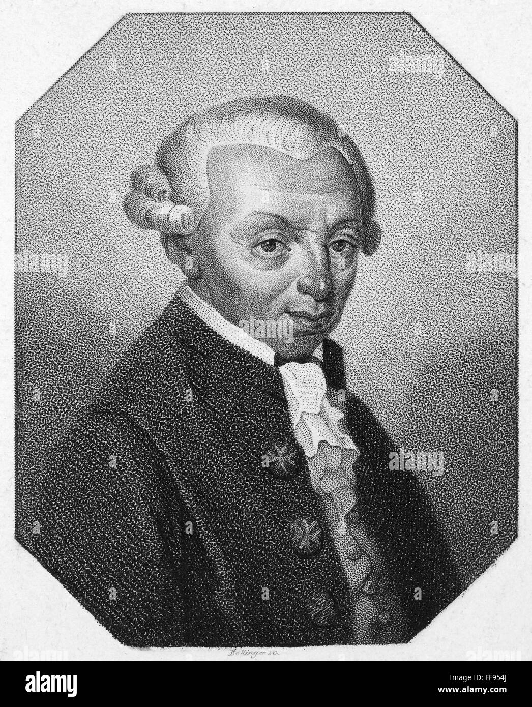 IMMANUEL KANT (1724-1804). /nGerman philosopher. Aquatint engraving ...