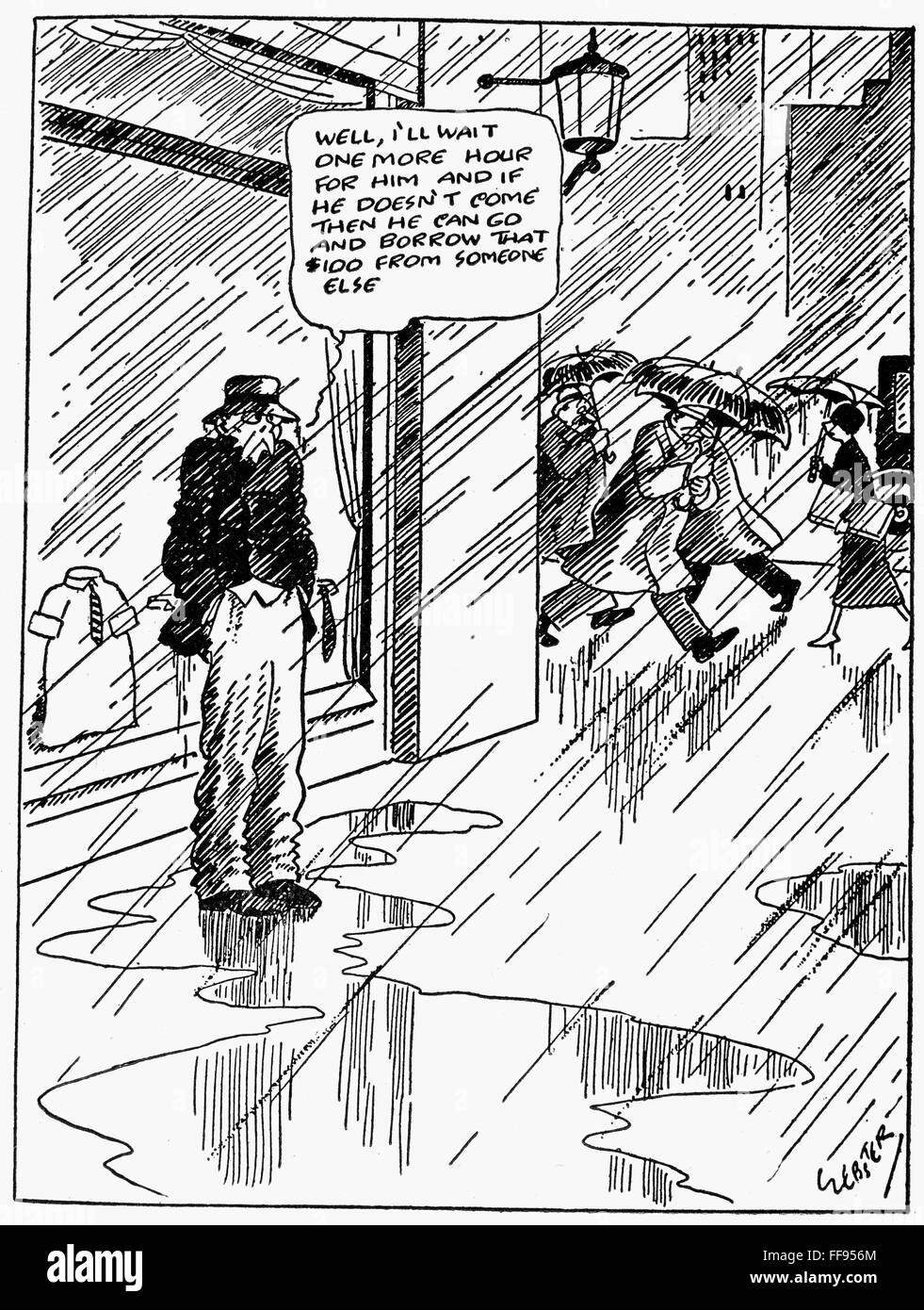 MILQUETOAST: LOAN CARTOON. /nCartoon, 1931, by Harold T. /nWebster ...