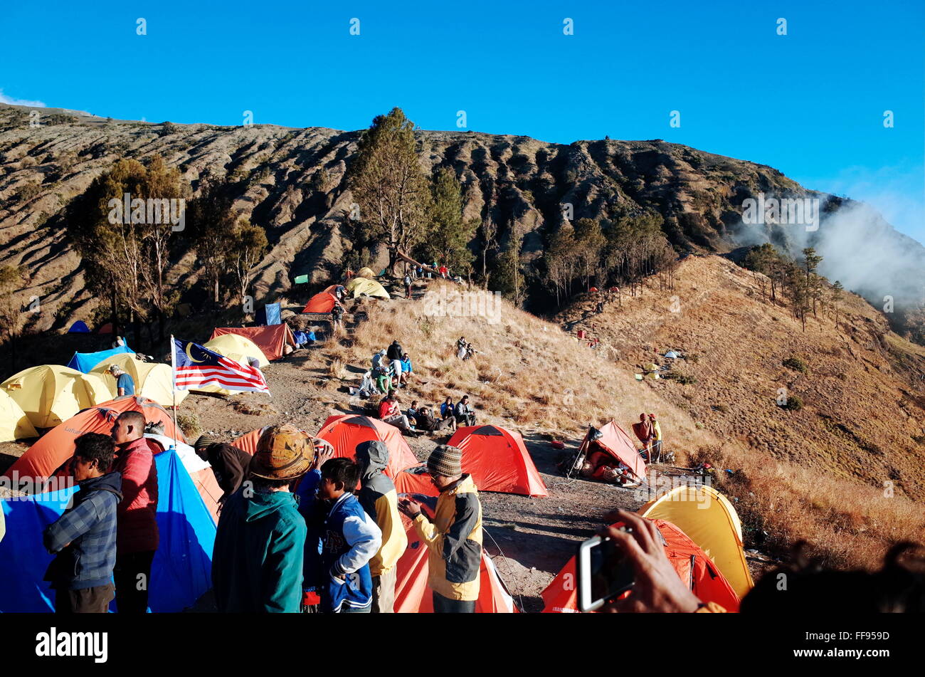 Hiking Mount Rinjani Stock Photo - Alamy