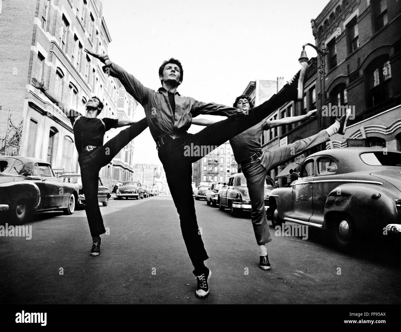 WEST SIDE STORY, 1961. /nGeorge Chakiris (center) with Jay Norman (left ...