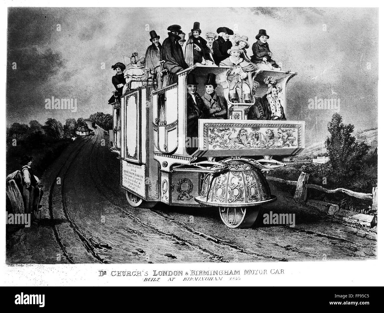 STEAM CARRIAGE, 1832. /nF. Church's steam carriage, built in 1832, on ...