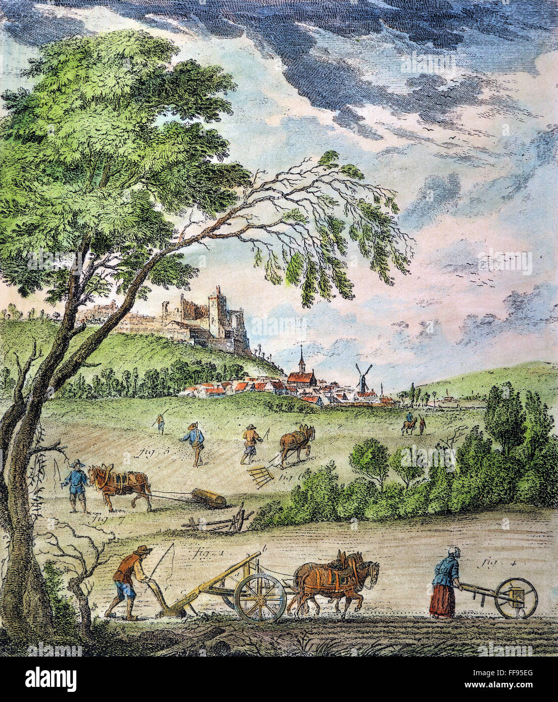 FRANCE: PLOUGHING, 1763. /nAn idealized version of 'labourage,' the ...