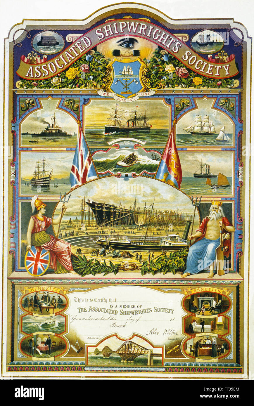 SHIPWRIGHT CERTIFICATE. /nMembership certificate of the Associated ...