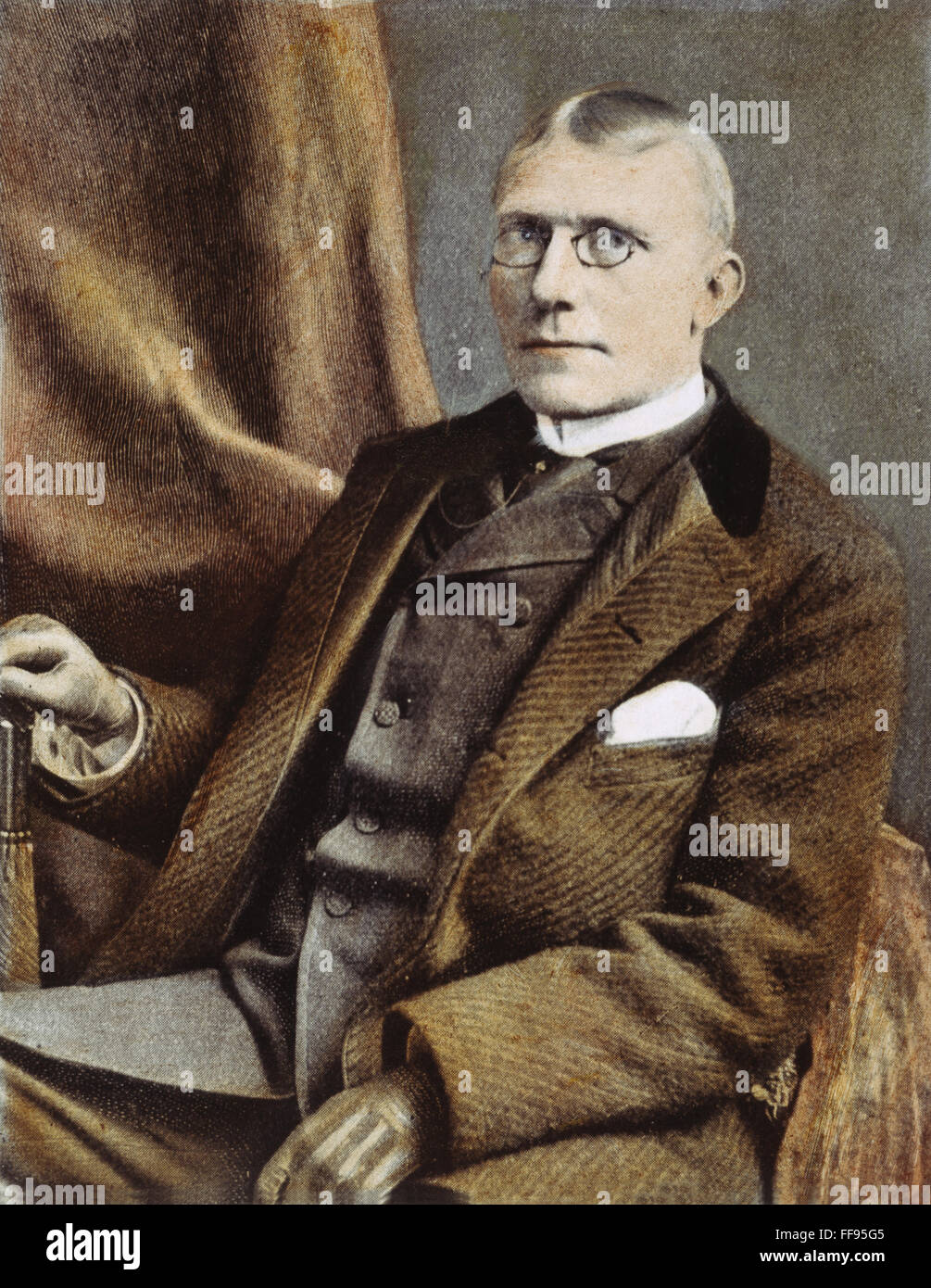 JAMES WHITCOMB RILEY /n(1849-1916). American poet. Oil over a ...