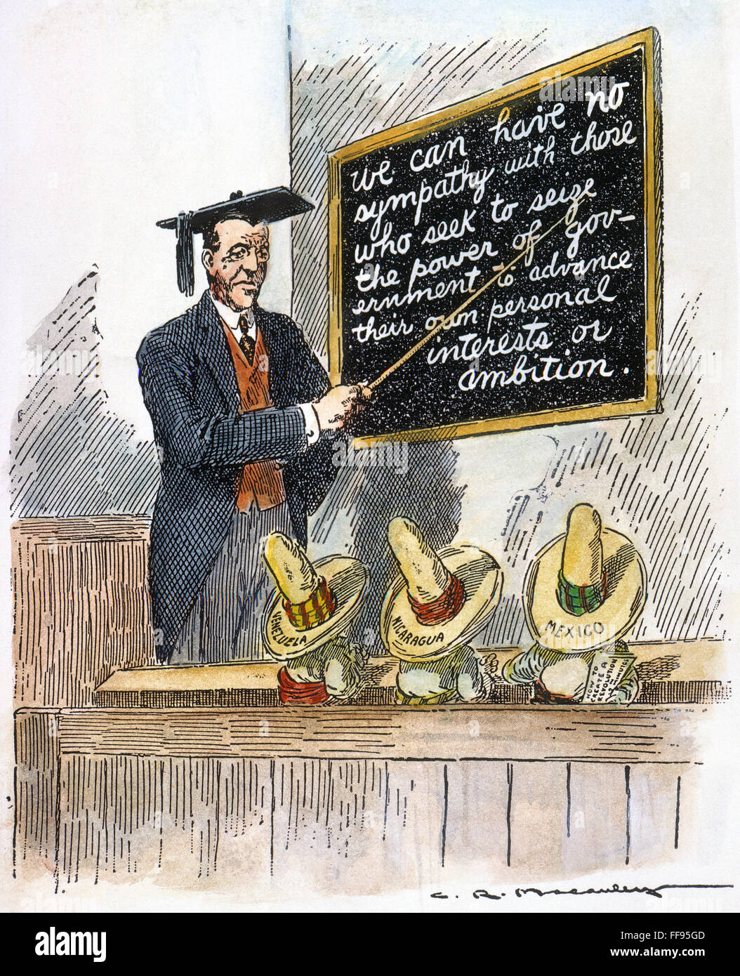WOODROW WILSON CARTOON. /nAmerican cartoon, 1914, on the active role ...