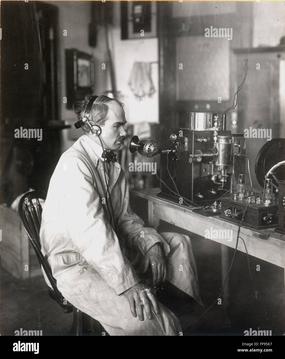 LEE DE FOREST (1873-1961). /nAmerican inventor. Photographed in 1907 ...