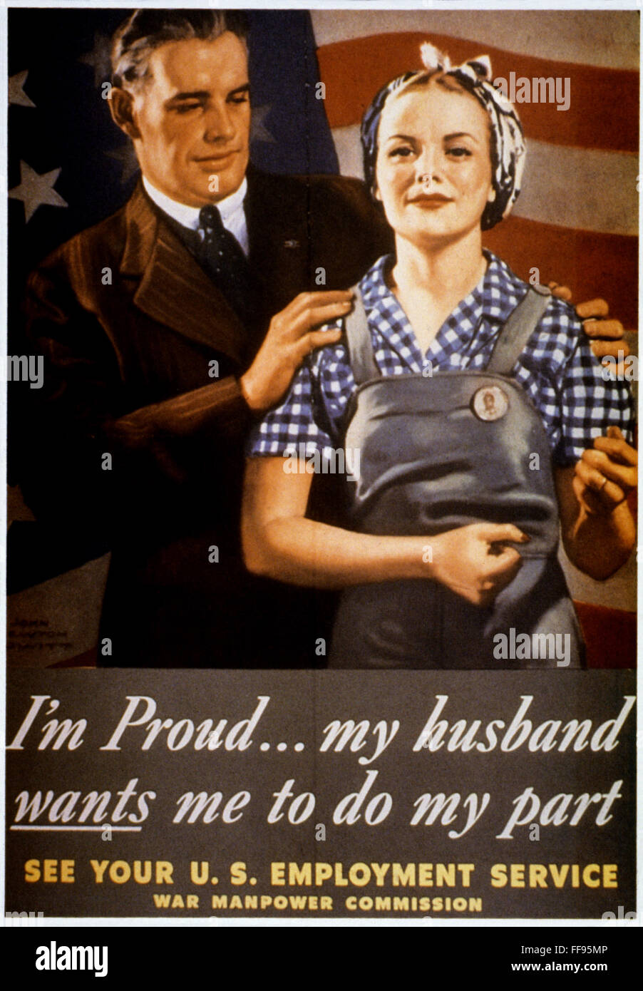 WOMEN WORKERS POSTER. /nAmerican World War II poster for recruitment of ...
