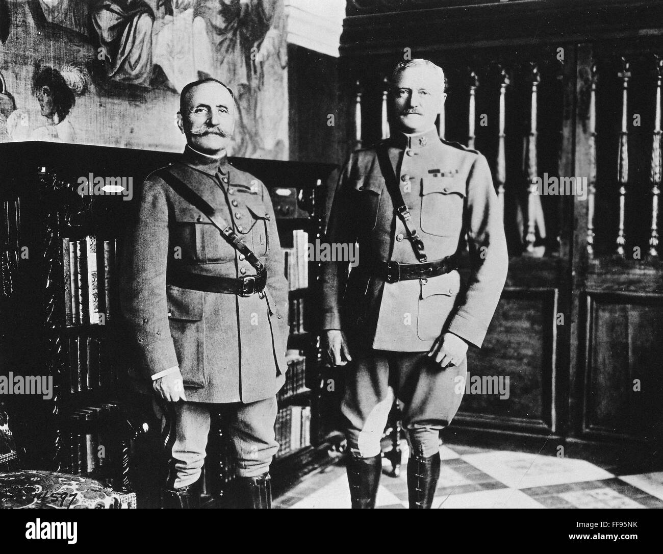 PERSHING & FOCH, 1918. /nFrench commander of Allied forces, Ferdinand ...