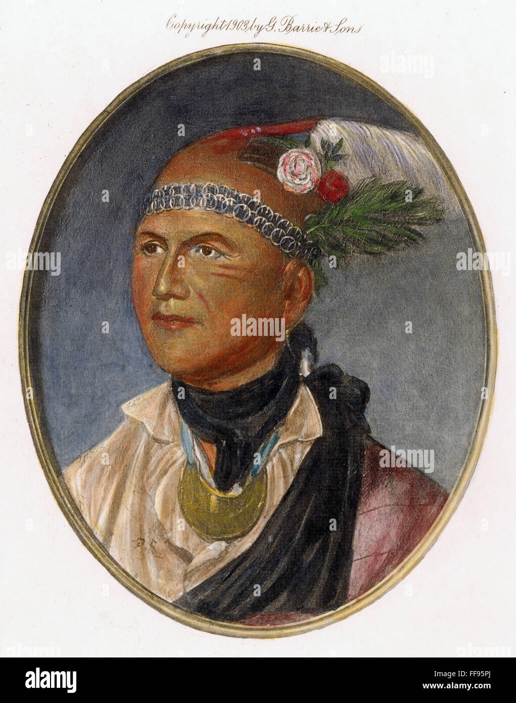 JOSEPH BRANT (1742-1807). /nNative American name: Thayendanegea. Mohawk ...