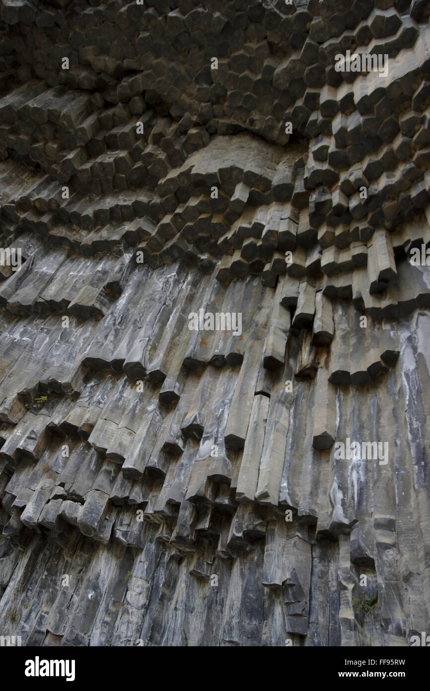 Basalt columns "Symphony of Stones" in Garnia, Armenia, Caucasus Stock ...
