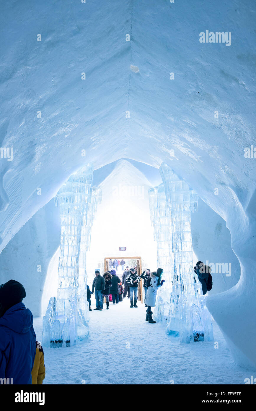hotel de glace (the ice hotel) is world famous in quebec, canada Stock ...