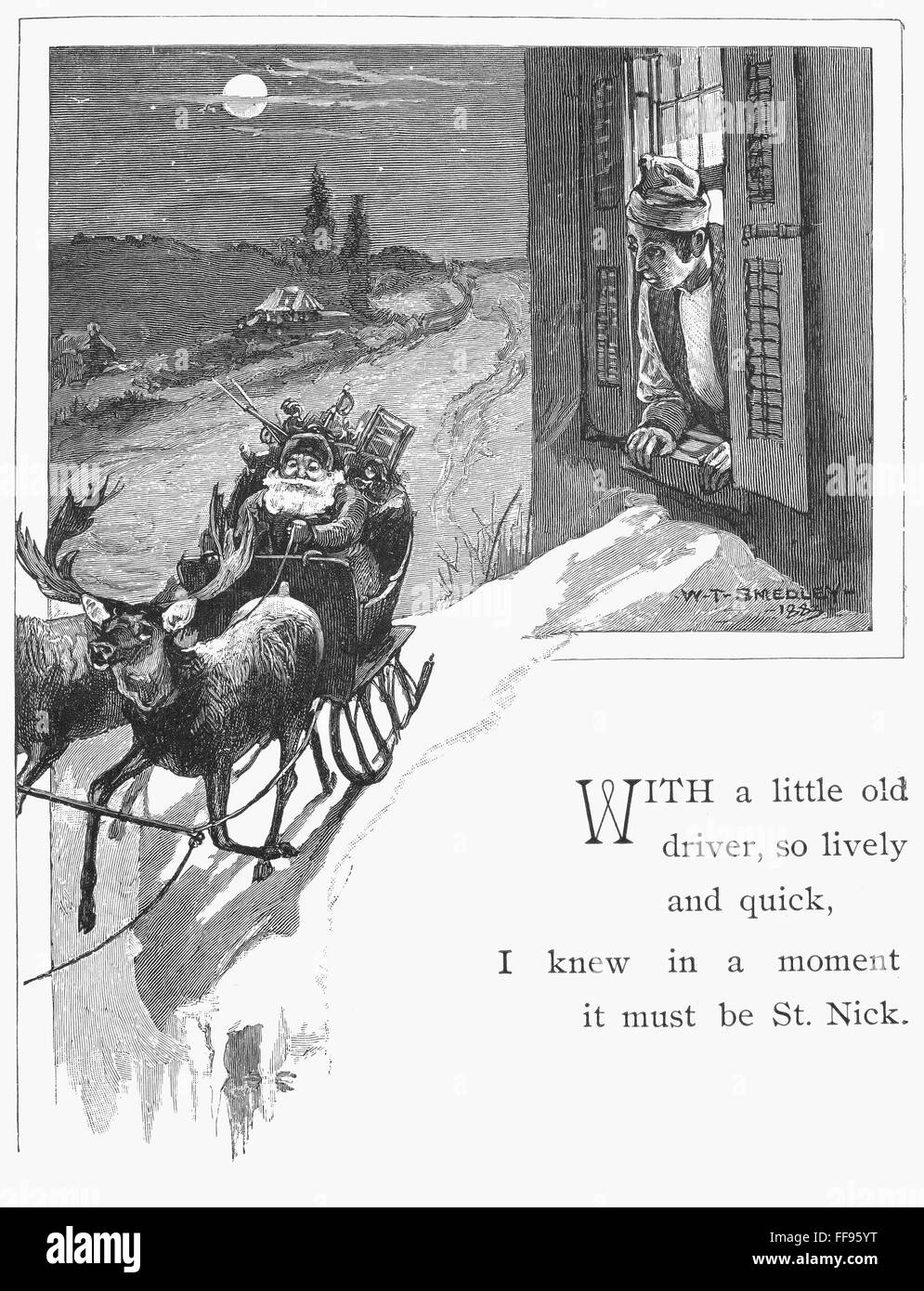 NIGHT BEFORE CHRISTMAS. /n'With a little old driver so lively and quick ...