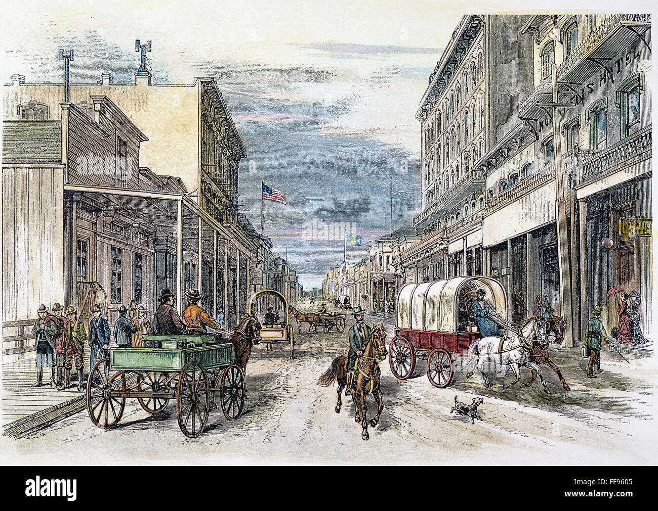 VIRGINIA CITY, NEVADA. /nThe main street of Virginia City, Nevada, in ...