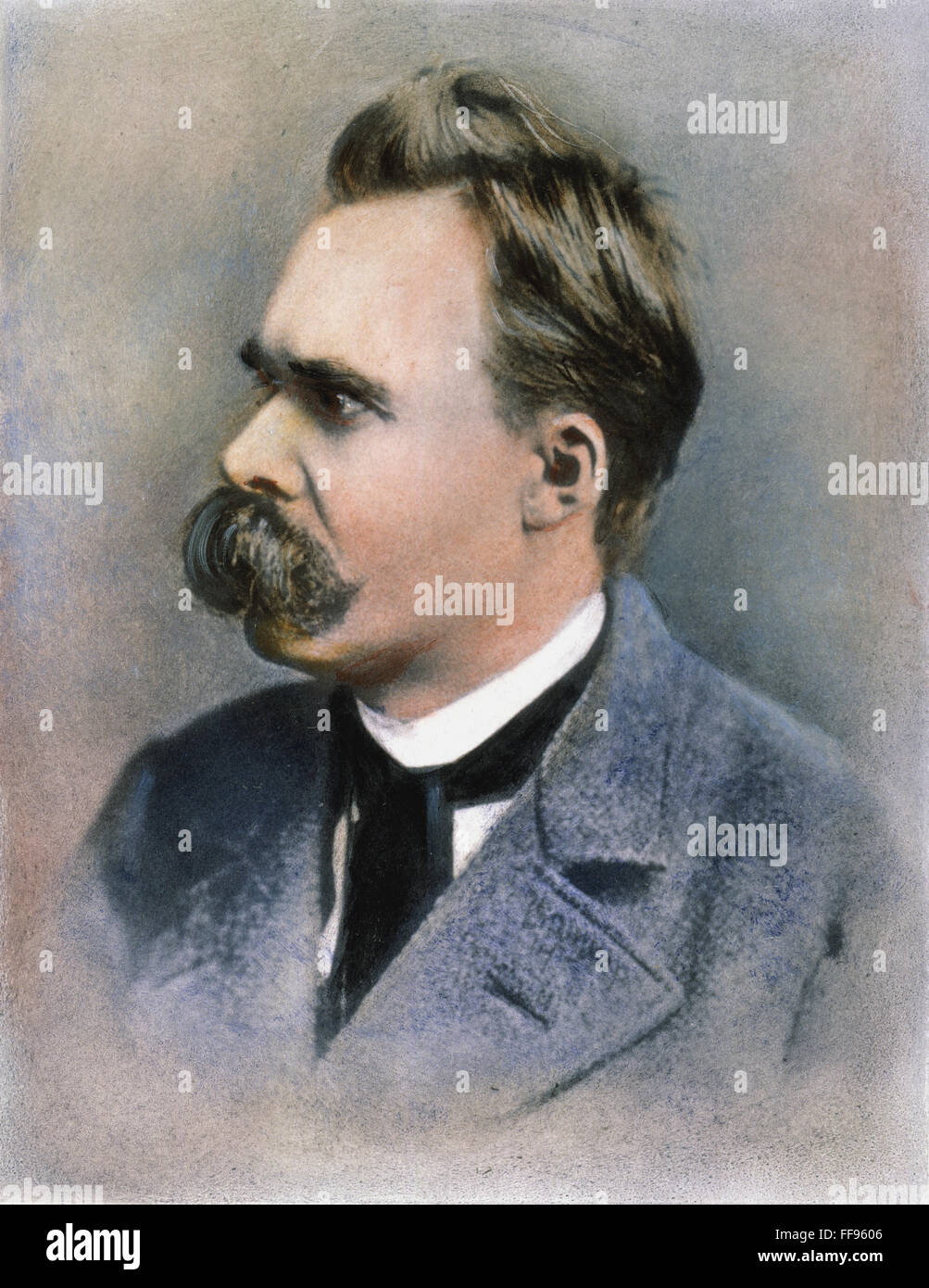 FRIEDRICH W. NIETZSCHE /n(1844-1900). German philosopher and poet. Oil ...