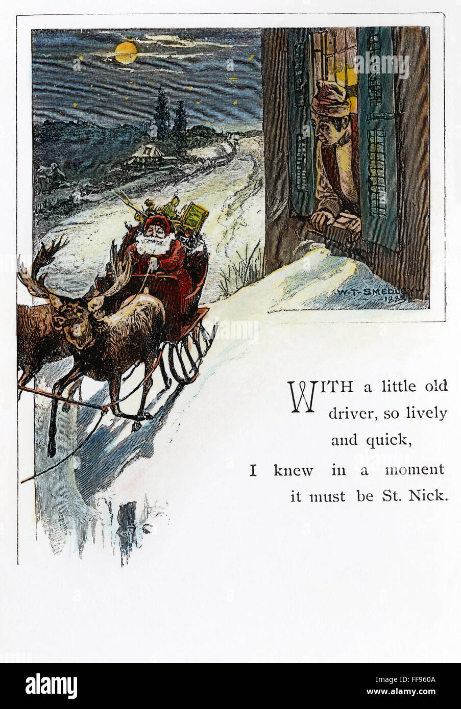 NIGHT BEFORE CHRISTMAS. /n'With a little old driver so lively and quick ...