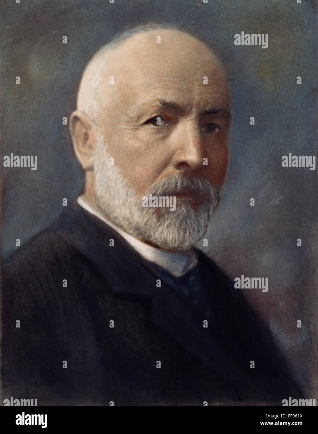 GEORG CANTOR (1845-1918). /nGerman mathematician: oil over a photograph ... GEORG CANTOR (1845-1918). /nGerman mathematician: oil over a photograph ...