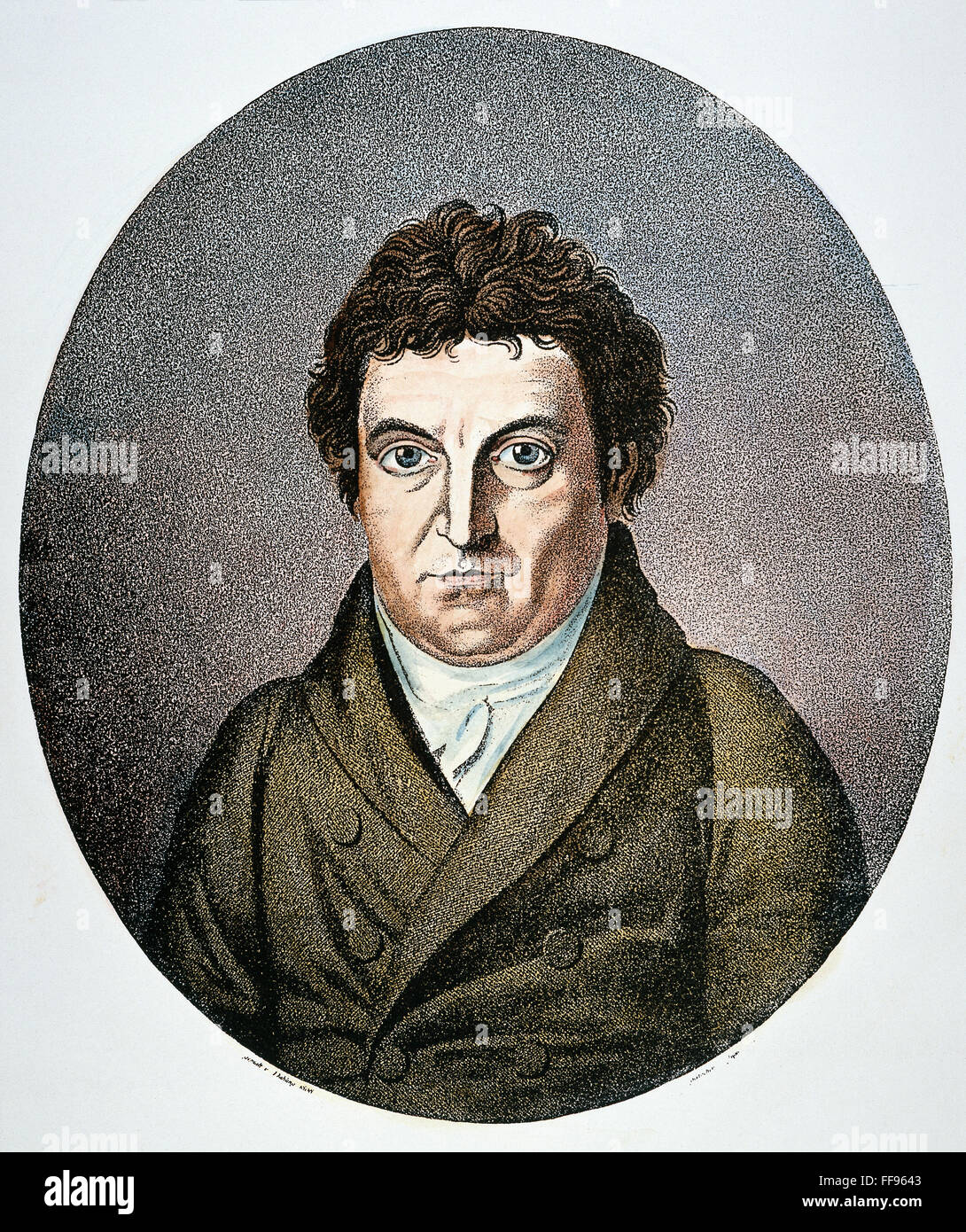 JOHANN GOTTLIEB FICHTE/n(1762-1814). German philosopher. Aquatint ...