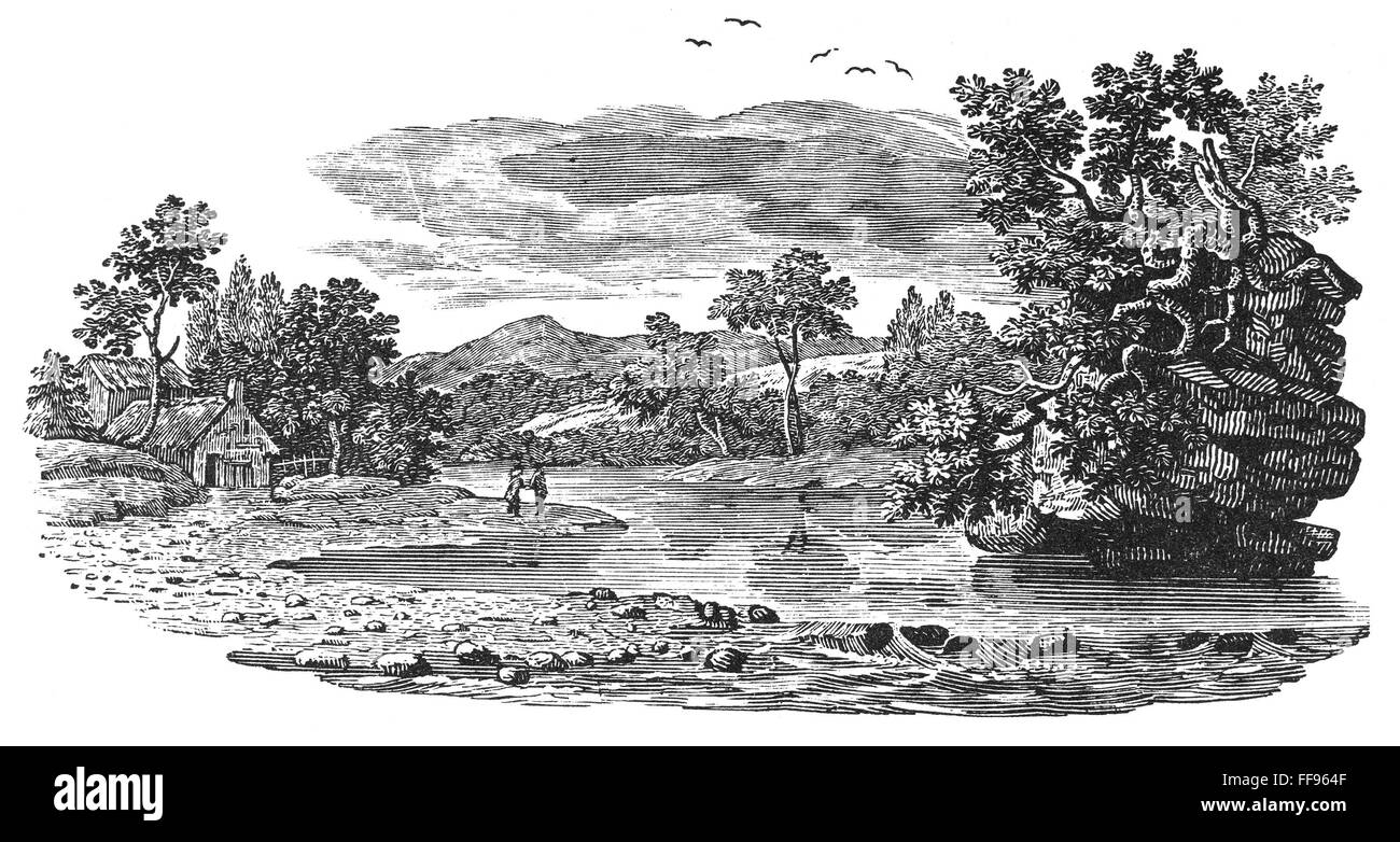 BEWICK: LANDSCAPE. /nWoodcut by Thomas Bewick (1753-1828 Stock Photo ...