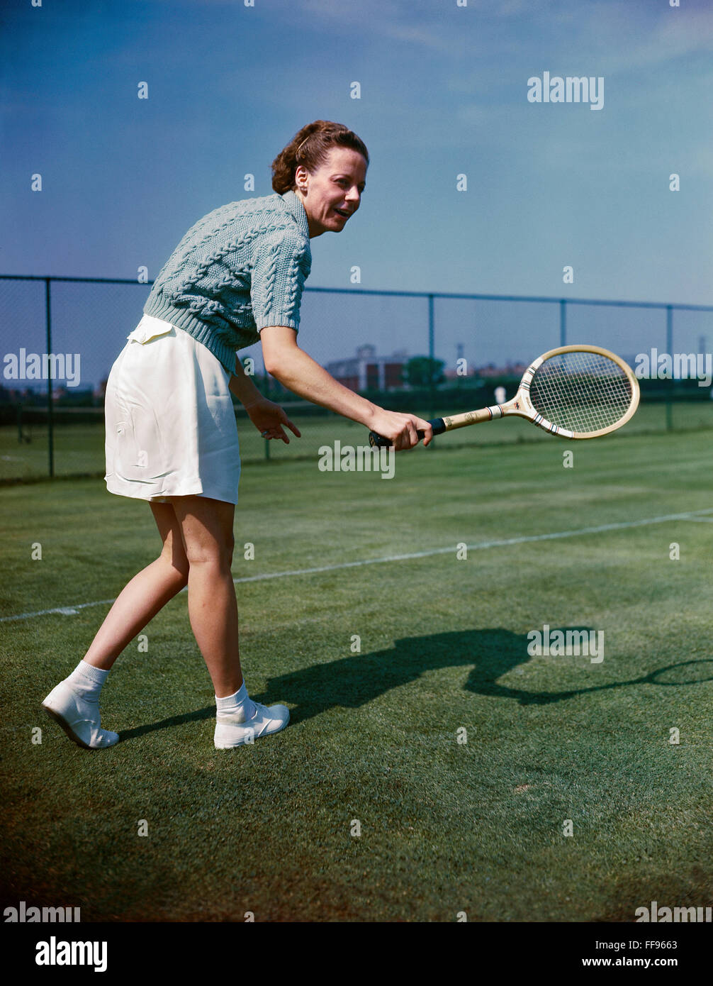 ALICE MARBLE (1913-1990). /nAmerican tennis champion. Photographed in ...