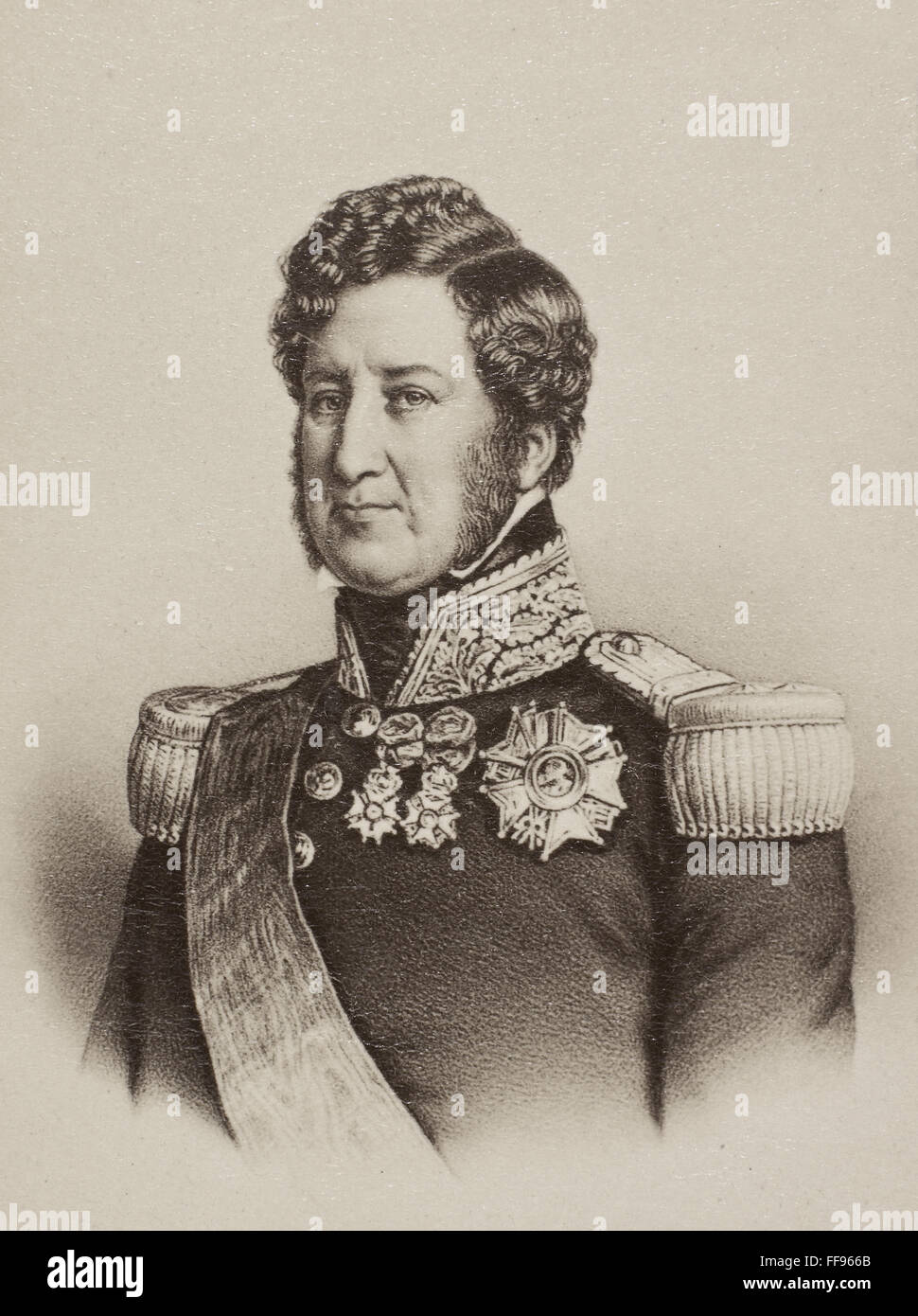 LOUIS PHILIPPE (1773-1850). /nKing of the French, 1830-48. Line ...