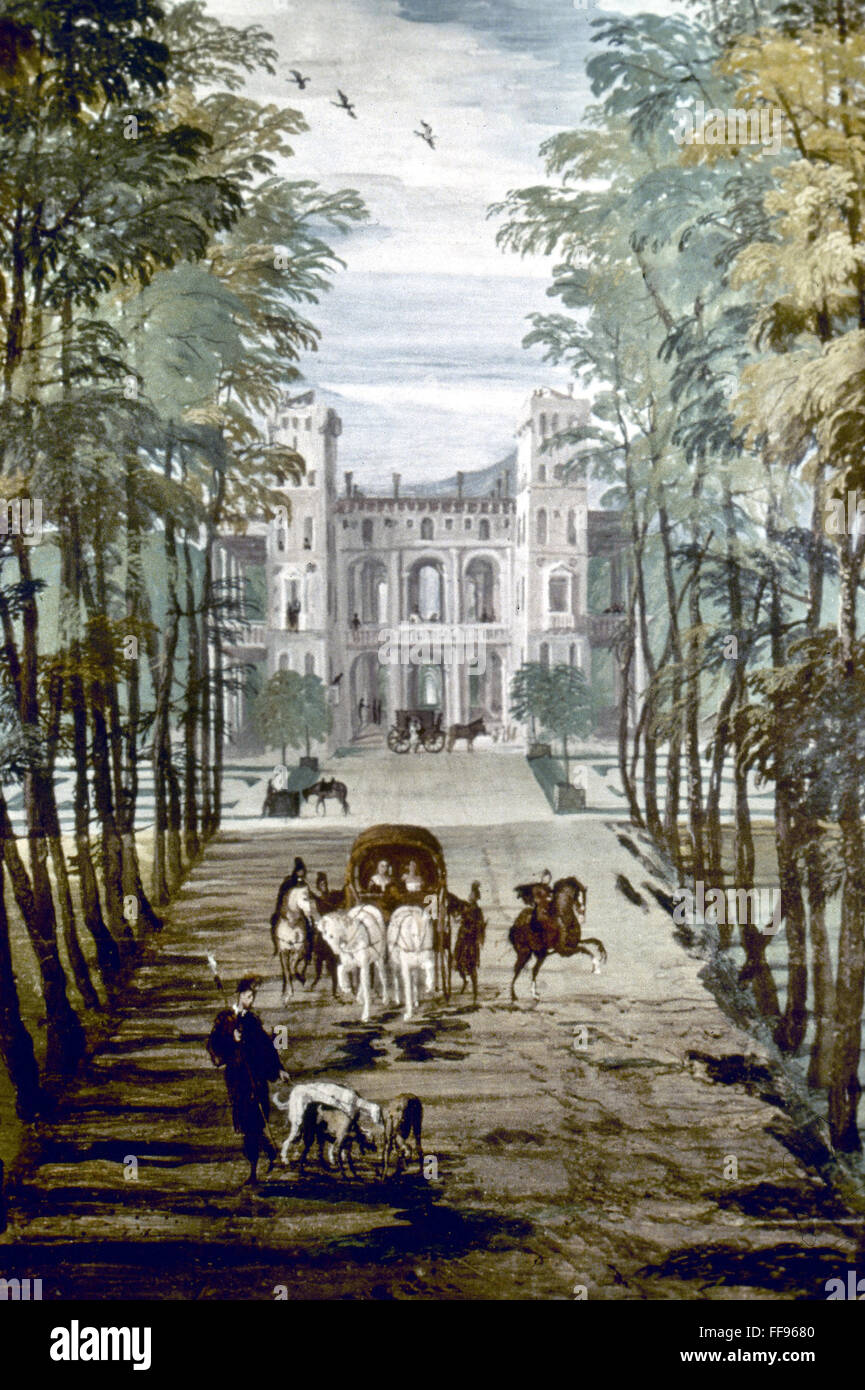 VERONESE: VILLA, c1561. /nCountry side with Villa Veneta. Fresco by ...