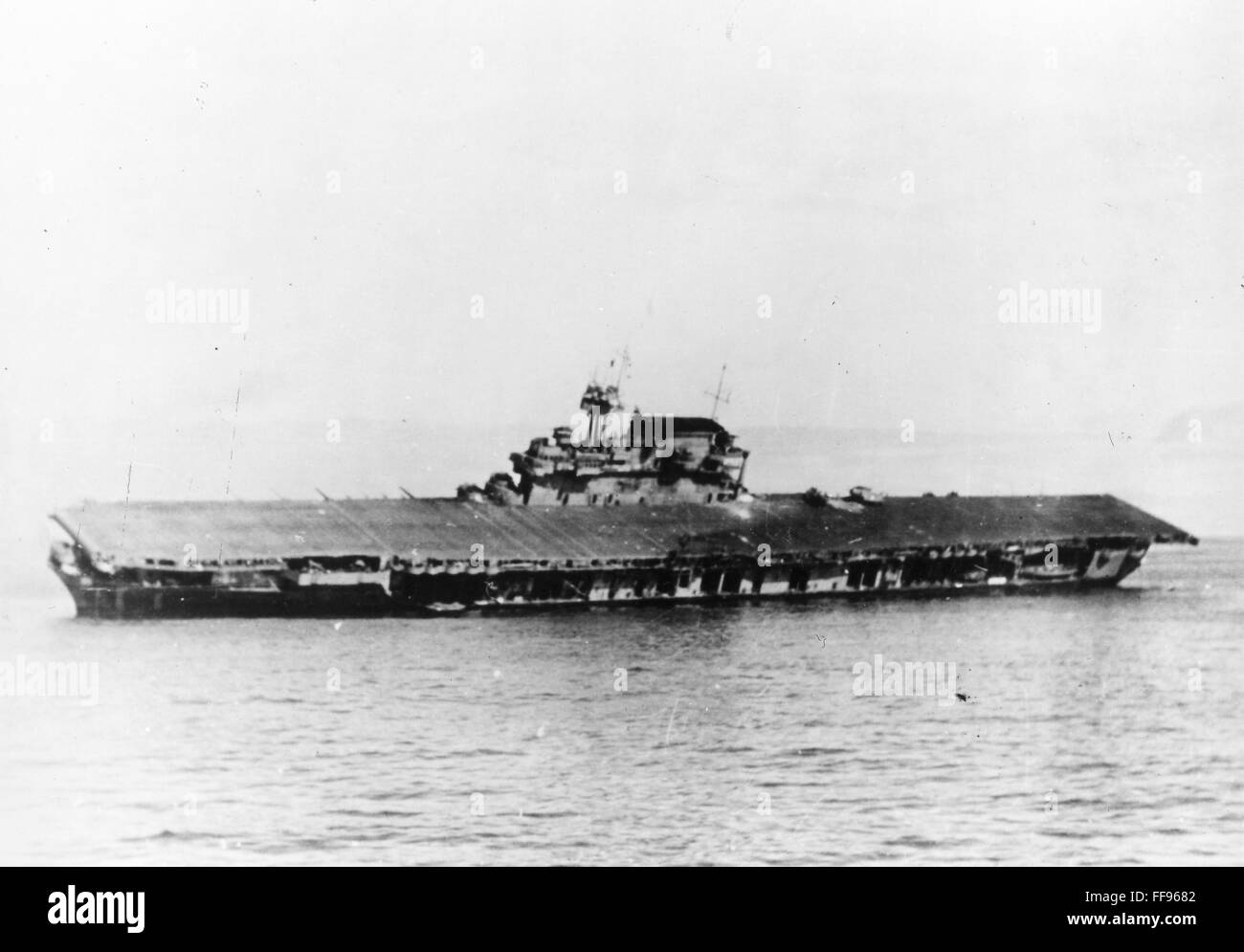 WORLD WAR II: MIDWAY, 1942. /nThe sinking of the U.S.S. Yorktown on 7 ...