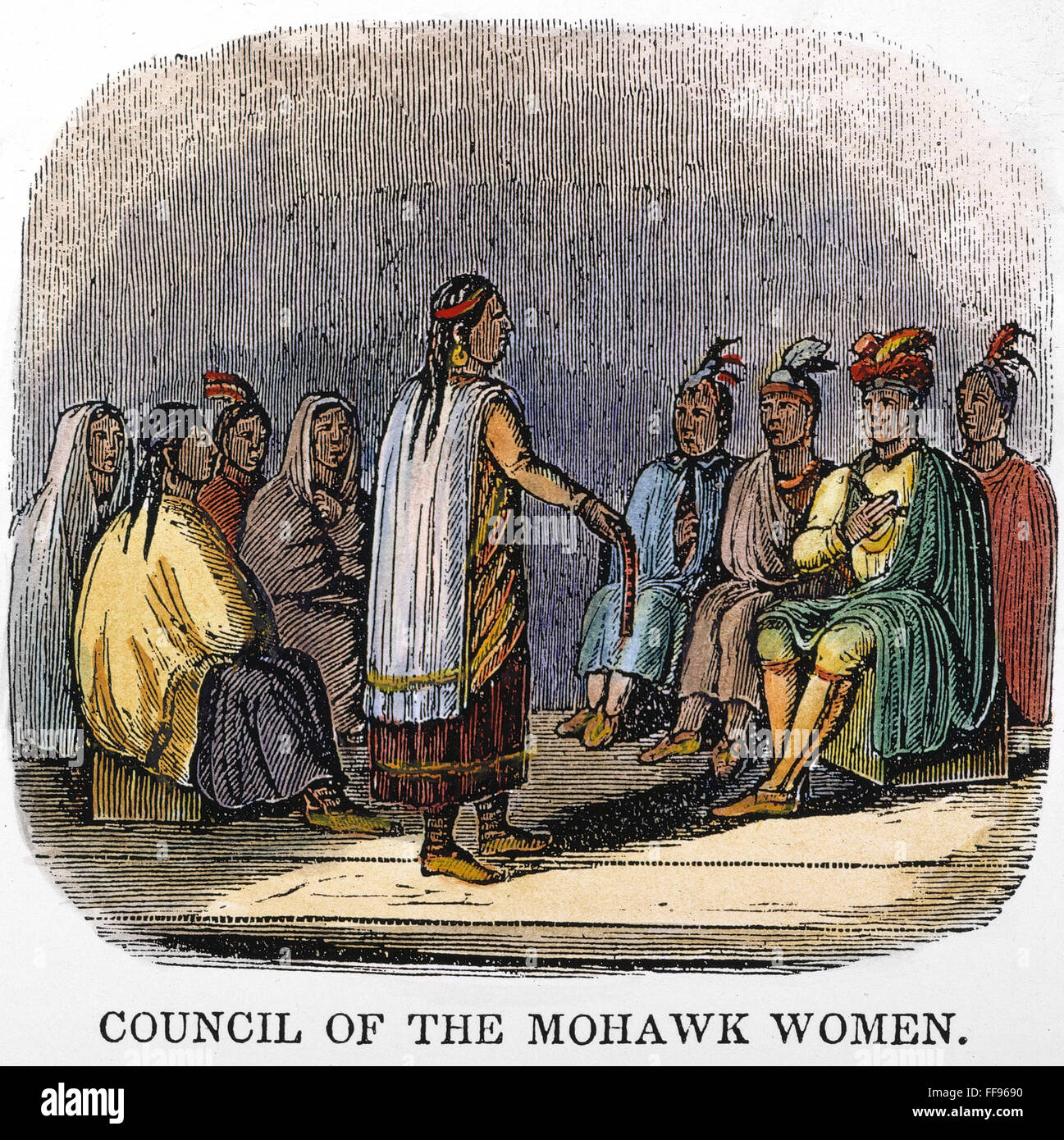 MOHAWK WOMEN'S COUNCIL. /nA band of Mohawk Native American women in ...