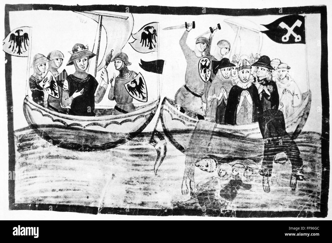 EMPEROR FREDERICK II, 1241. /nThe Emperor Frederick II, in the ship on ...