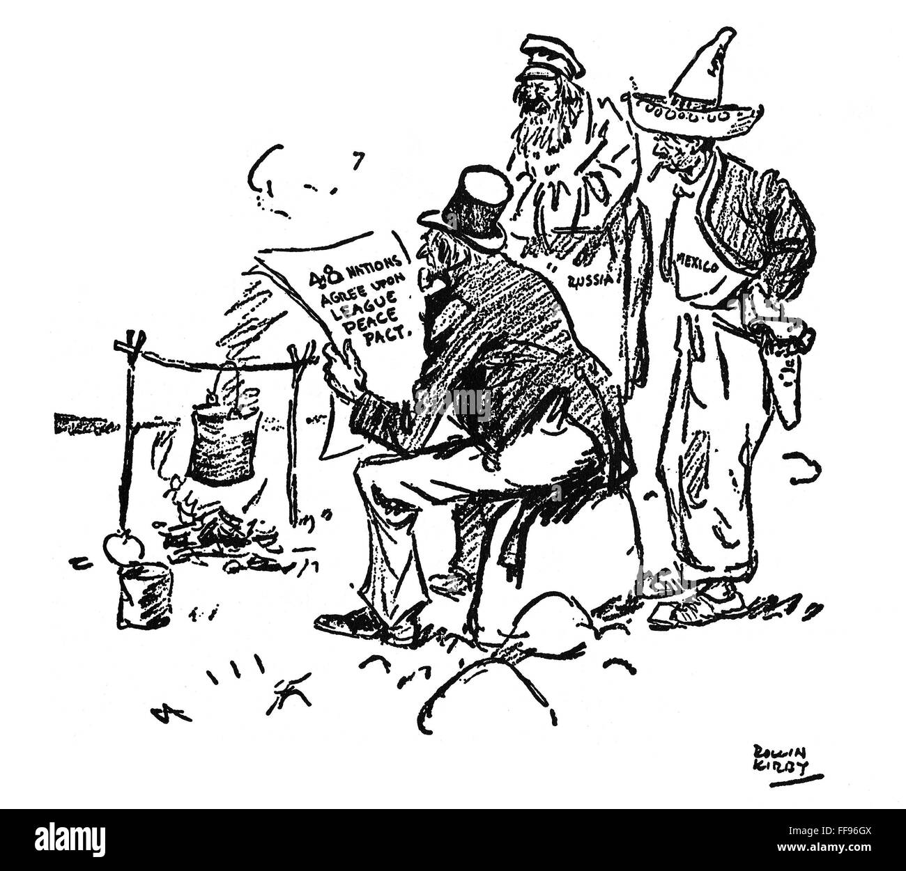 League of nations cartoon High Resolution Stock Photography and Images ...