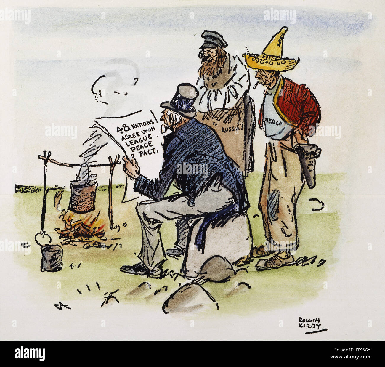 LEAGUE OF NATIONS CARTOON. /n'News From the Outside World.' Pulitzer ...