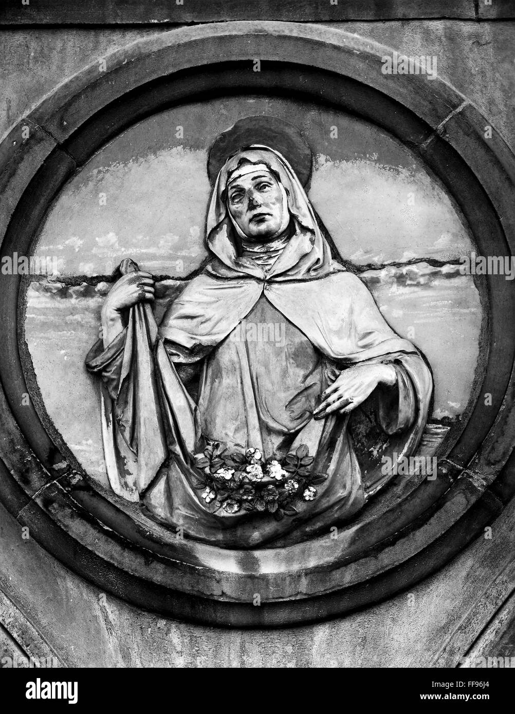 Saint elizabeth of hungary roses Black and White Stock Photos & Images ...