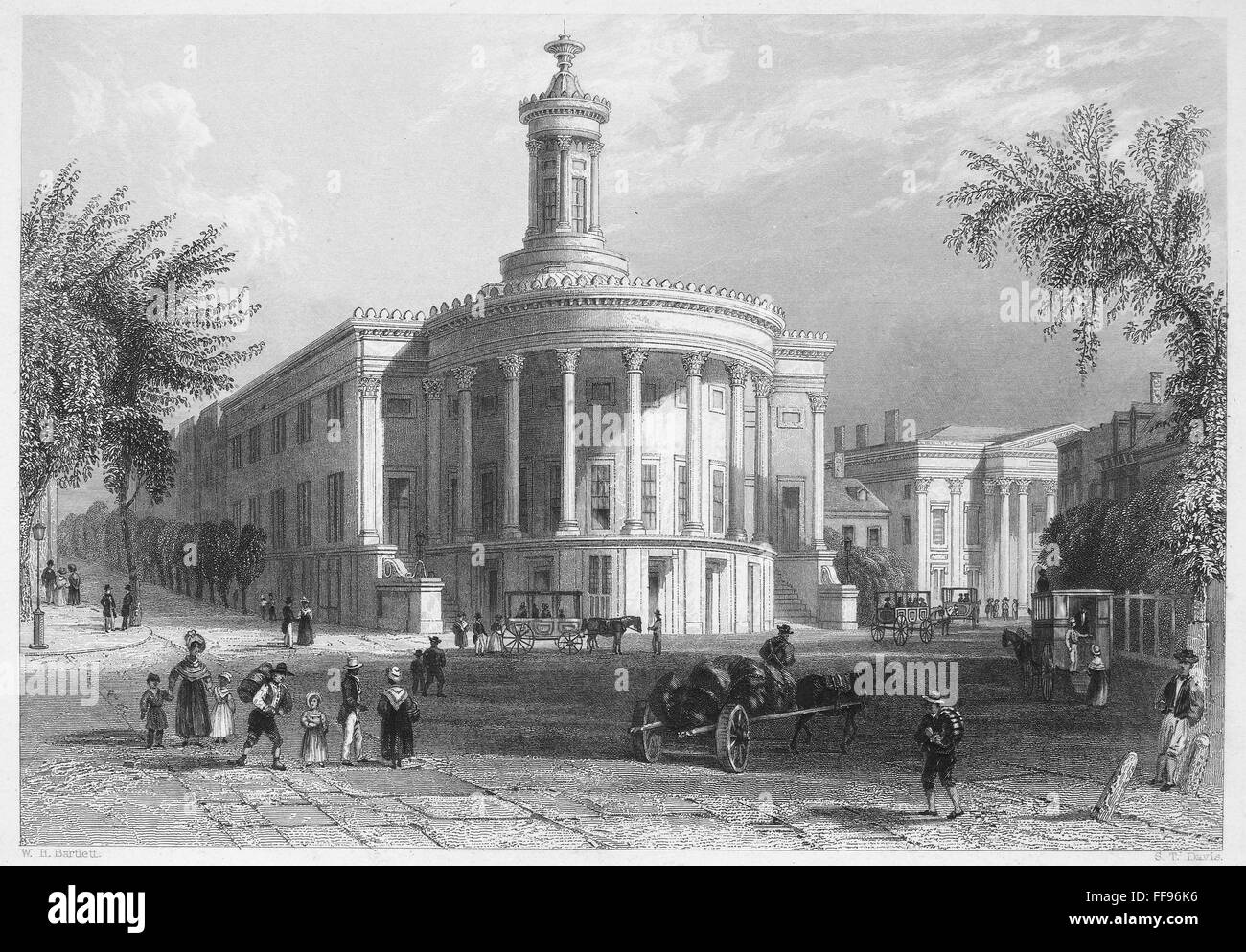 PHILADELPHIA, 1839. /nA view of the Philadelphia Exchange and Girard's ...