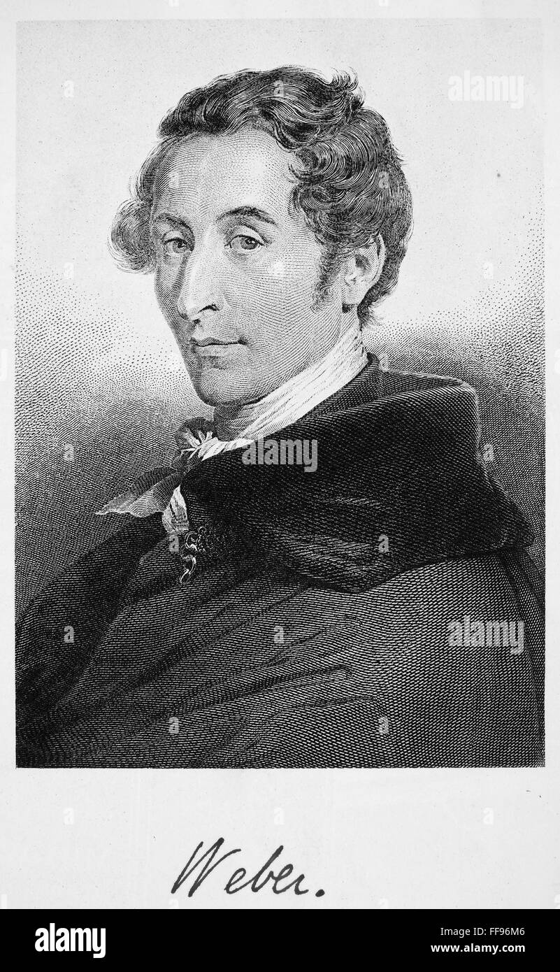 CARL MARIA von WEBER /n(1786-1826). Baron Carl Maria Friedrich Ernst ...