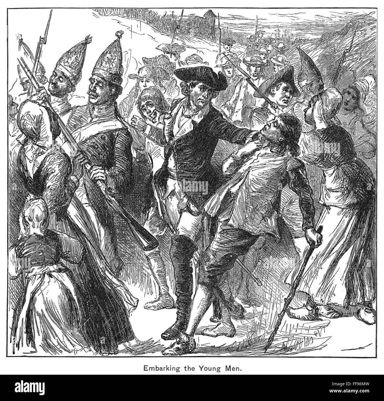 ACADIAN EXPULSION, 1755. /nThe expulsion of the French settlers of ...