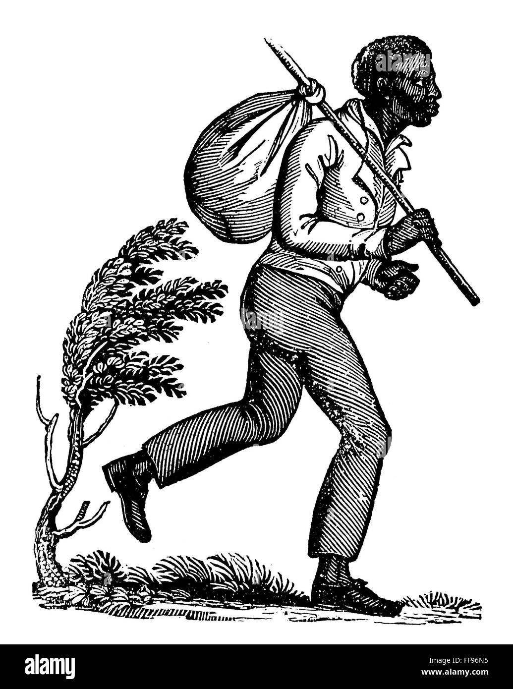 SLAVE: FUGITIVE SLAVE AD. /nTypefounder's cut used in advertisements ...