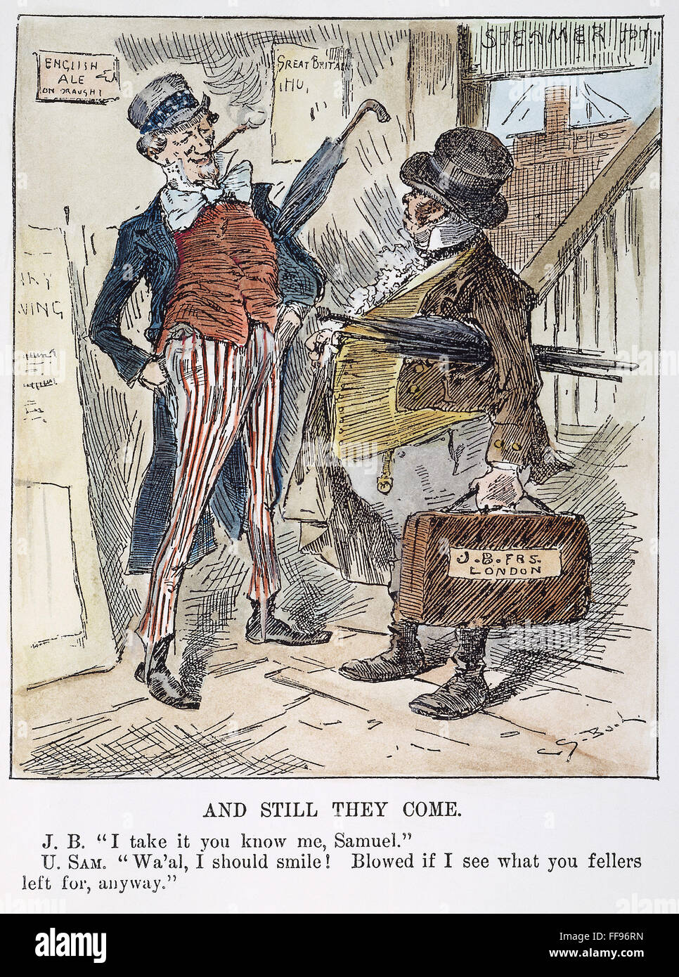 Immigration cartoon hi-res stock photography and images - Alamy