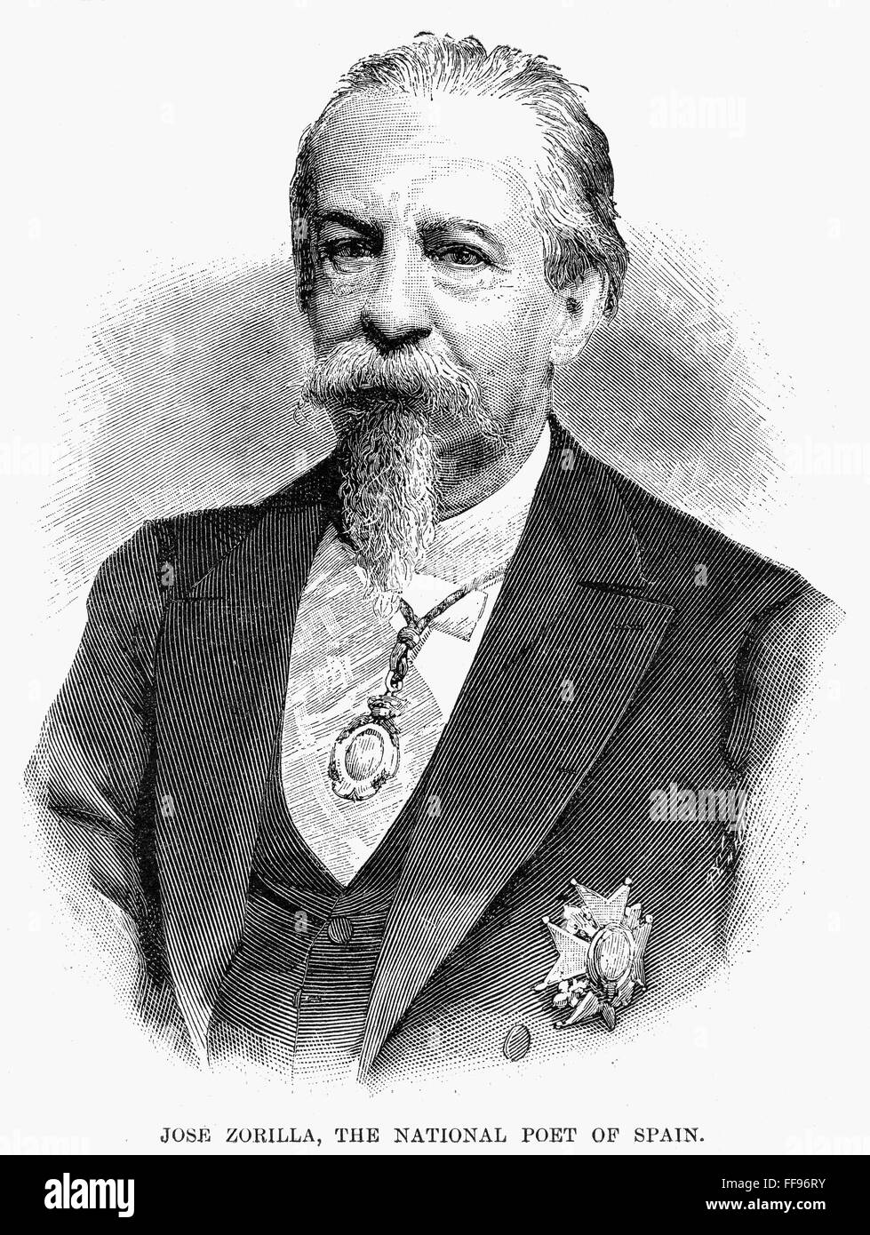 JOS╔ ZORRILLA y MORAL /n(1817-1893). Spanish dramatist and poet. Line ...