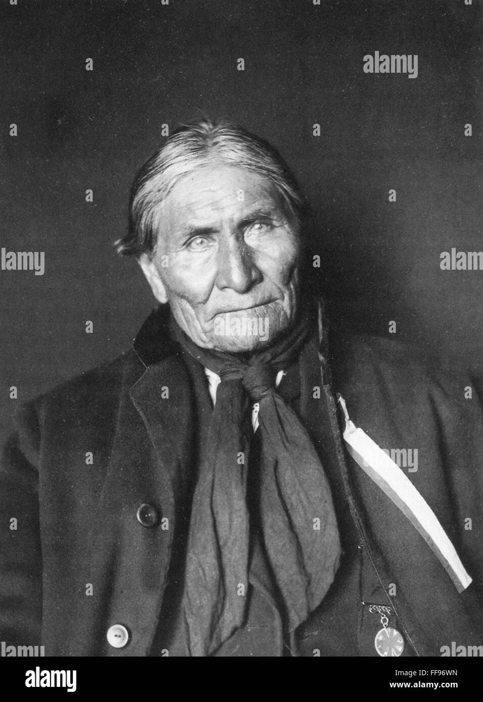 GERONIMO (1829-1909). /nAmerican Apache leader. Photographed in 1905 ...