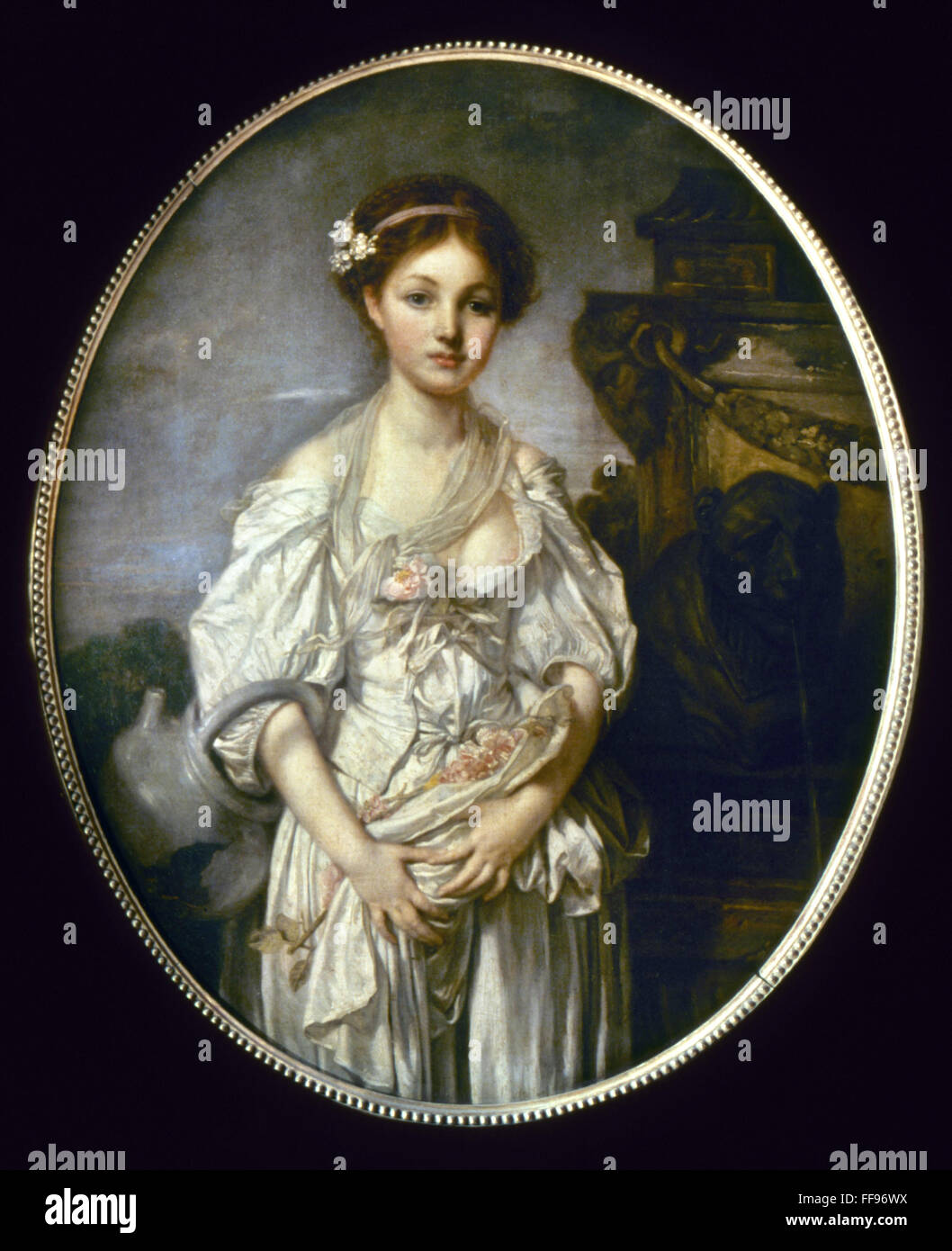 GREUZE: THE BROKEN PITCHER. /nOil on canvas by Jean-Baptiste Greuze ...