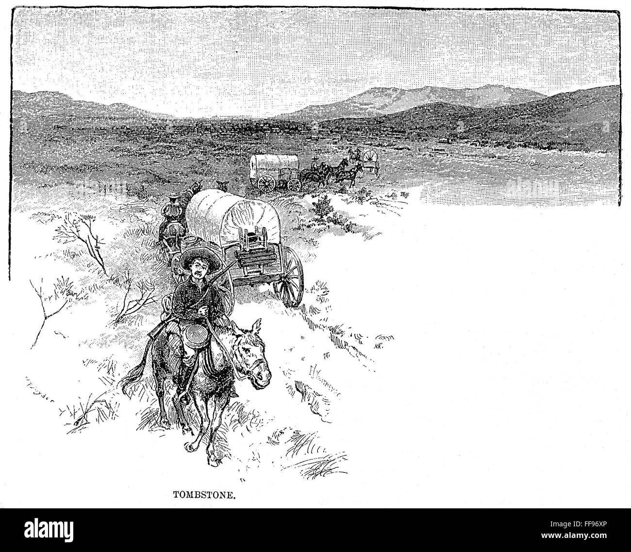 ARIZONA: TOMBSTONE, 1883. /nWood engraving, 1883 Stock Photo - Alamy